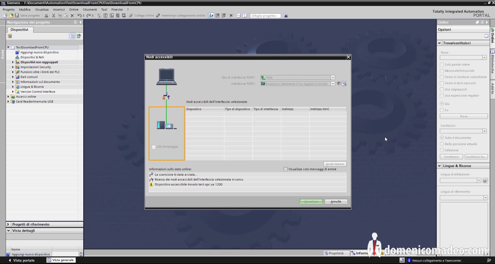 TUTORIAL - Come scaricare un programma con TIA Portal V18 da una CPU ...