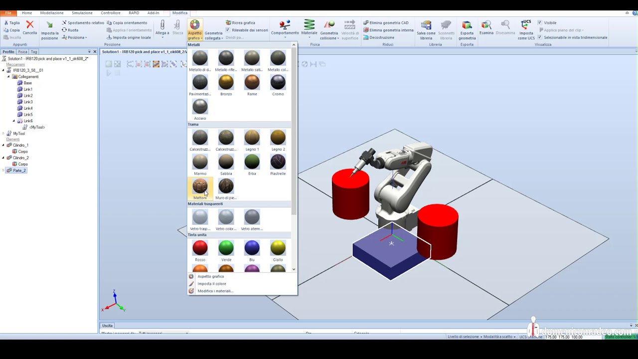 ESE04 - ABB RobotStudio IRB120 pick and place base di una forma v1.1 ...