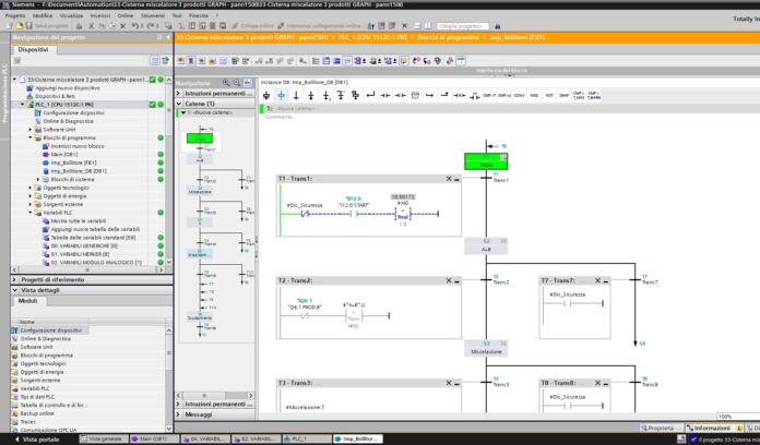 TUTORIAL ESERCIZIO - Programma PLC in SFC-GRAPH Grafcet con TIA Portal ...