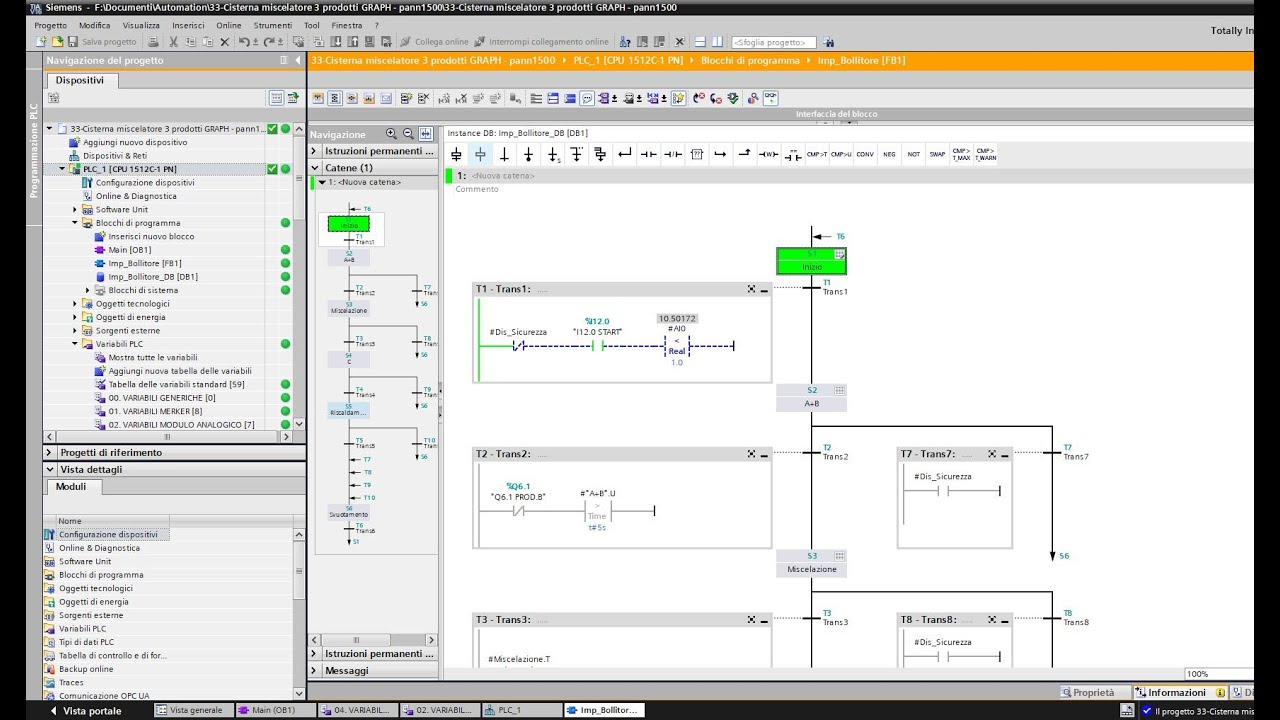F.A.Q. - Programmare in GRAPH di TIA Portal - Disattivazione di passi ...