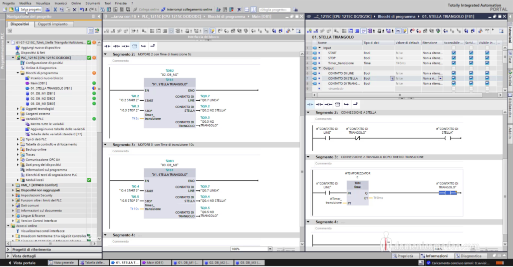 TUTORIAL ESERCIZIO - Tia Portal V17 Avviamento Stella-Triangolo ...