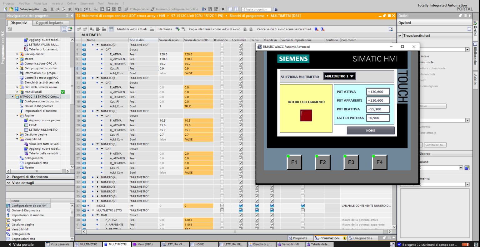 TUTORIAL - Tia Portal strutture dati Array con i tipi di dati plc UDT ...