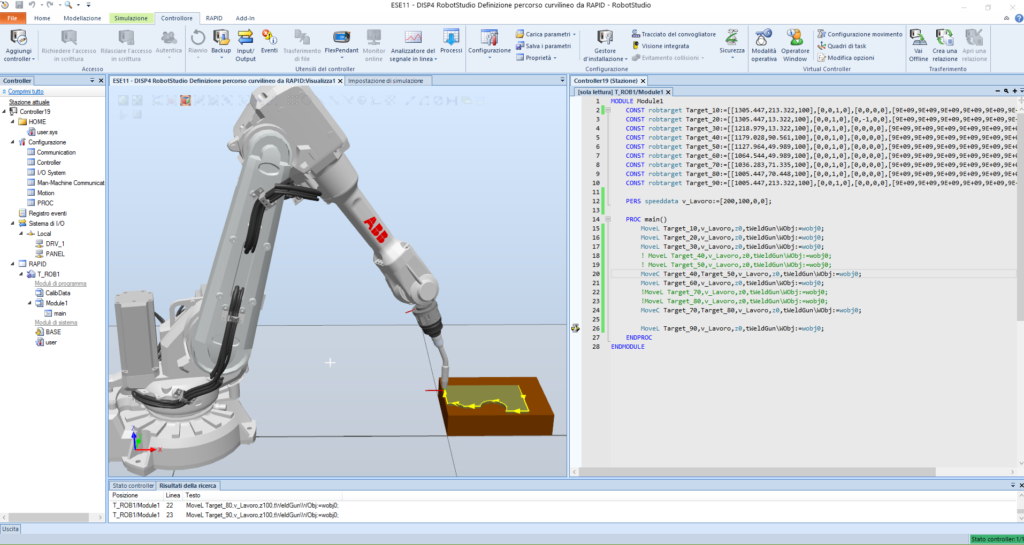 TUTORIAL ESERCIZIO - ESE11 - D4 RobotStudio Definizione percorso ...