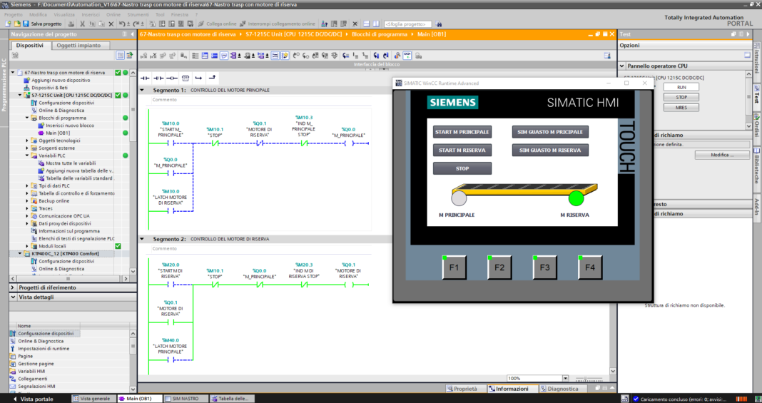 TUTORIAL ESERCIZIO - Nastro trasportatore con un motore di riserva ...