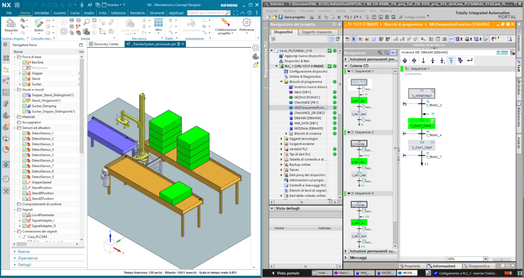 DEMO - Virtual commissioning pick and place Siemens NX MCD TiaPortal S7 ...