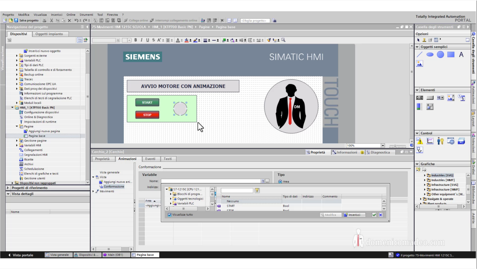 TUTORIAL - Come fare Animazioni base con su HMI Comfort e TiaPortal su ...