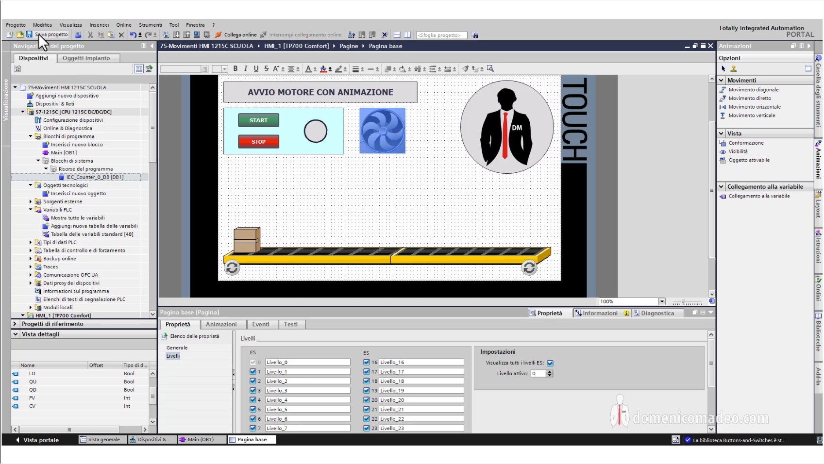 TUTORIAL - Come fare Animazioni base con su HMI Comfort e TiaPortal su ...