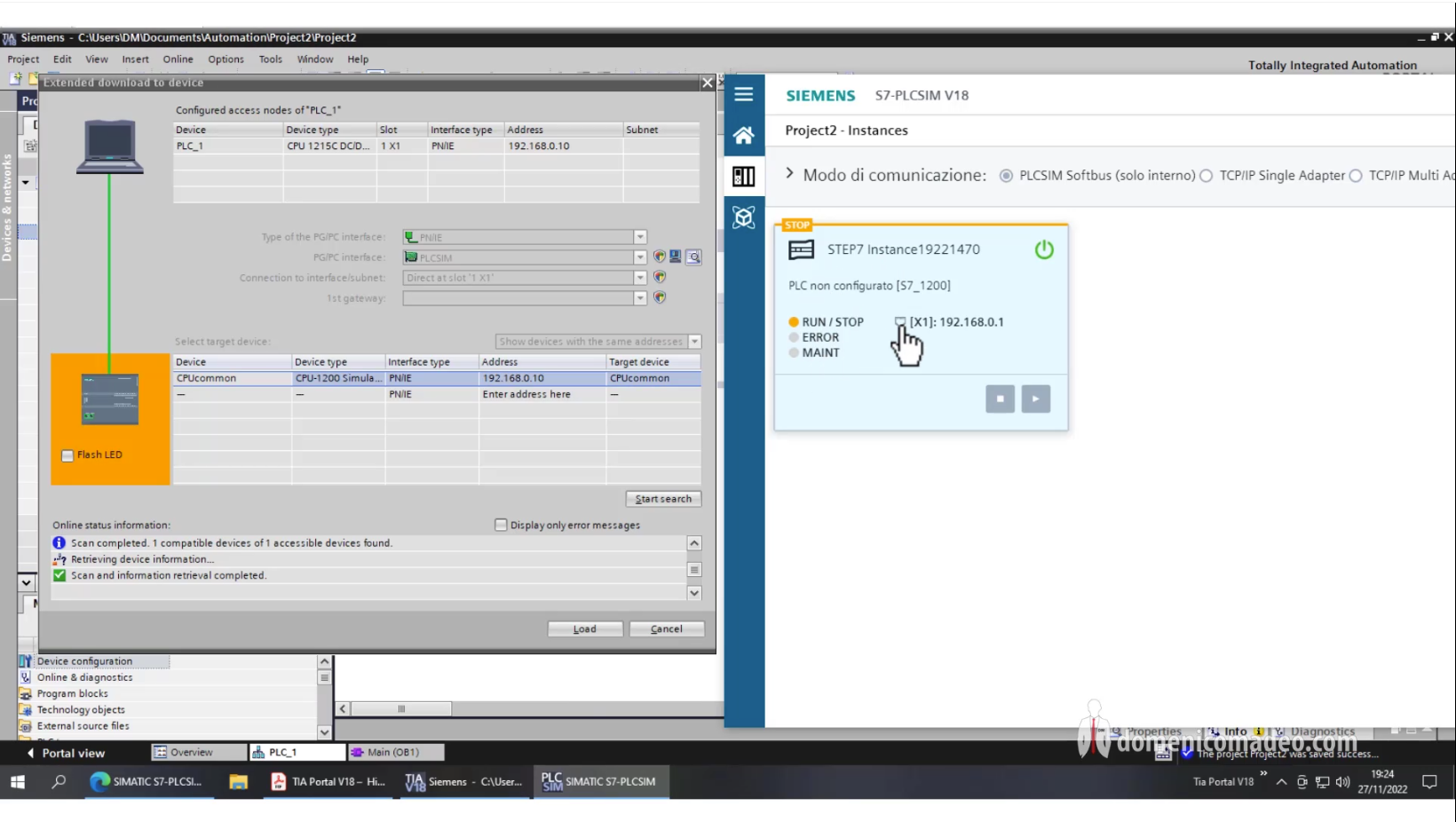 TUTORIAL - Come usare il nuovo S7-PLCSIM Standard integrato con S7 ...