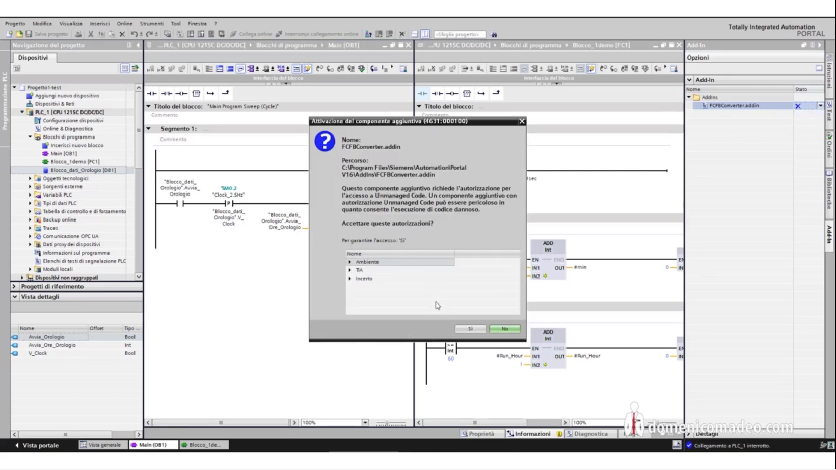 TUTORIAL - TiaPortal V18 come convertire blocchi FC in FB grazie agli ...