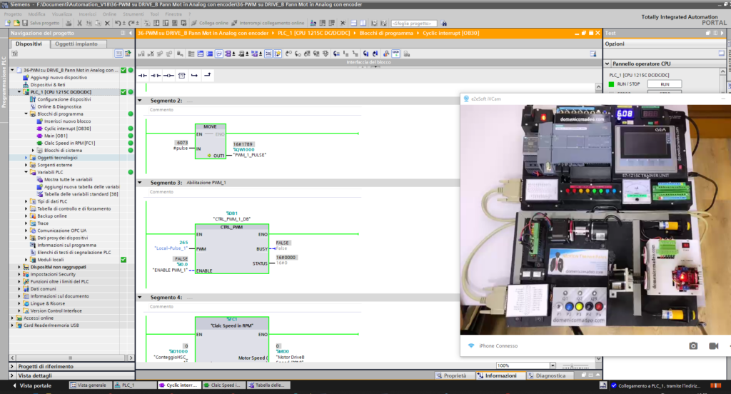 TUTORIAL ESERCIZIO – Velocità Variabile Motore DC con PWM con Input Analogico 0-10V su PLC S7 ...