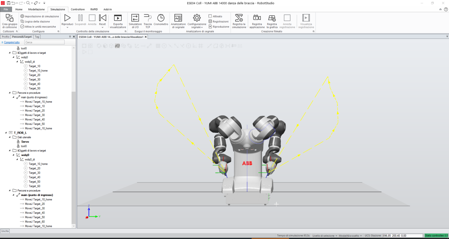 TUTORIAL - Robotica Collaborativa - ESE04 Coll - YUMI ABB 14000 danza ...
