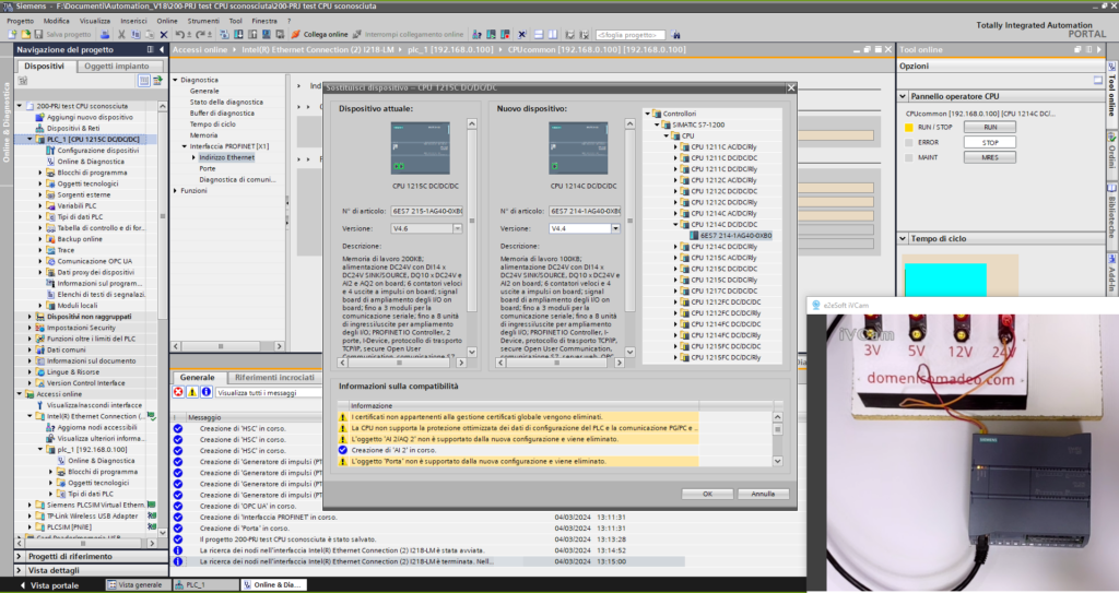 PLCBASE01 - Collegamento e configurazione iniziale di un PLC S7-1200 ...