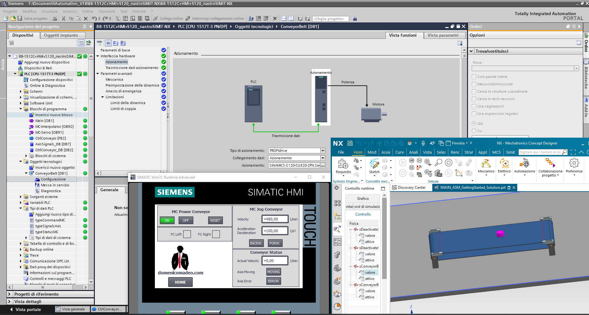 DEMO - Le potenzialità di Siemens SIMIT, NX-MCD e TIAPORTAL nella ...