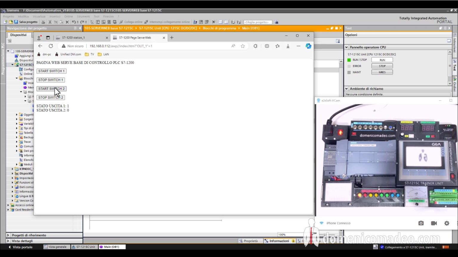 TUTORIAL - Come controllare un PLC S7-1200 da WebServer con una pagina ...